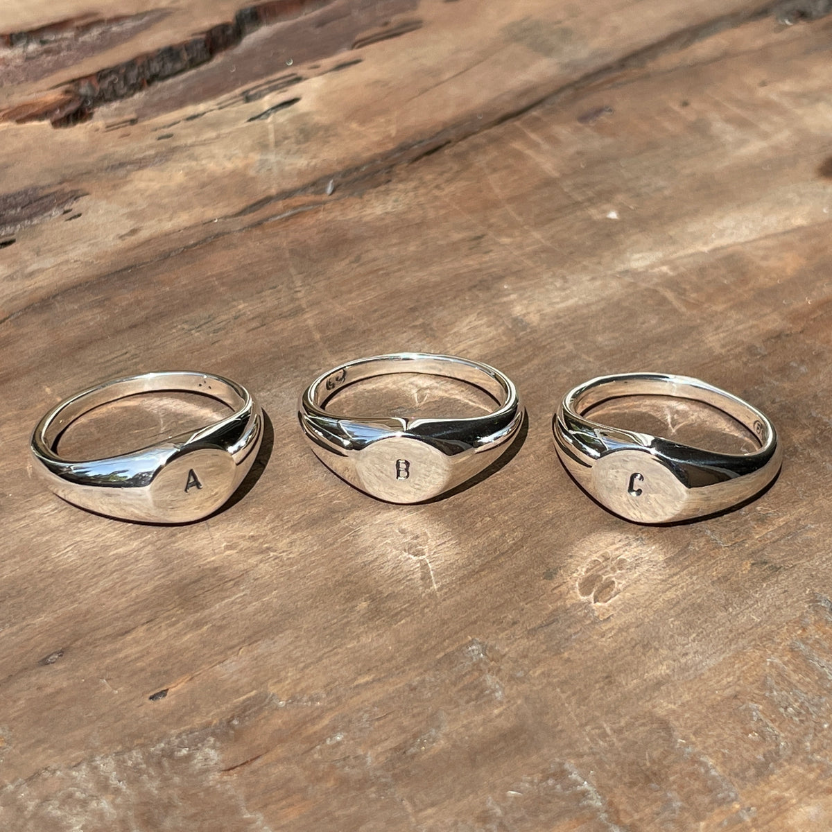Initial Stamped Signet Ring – Custom Creed